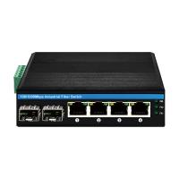 China 6 Port Gigabit Managed Industrial Fiber Switch SFP Fiber RSTP Manageable Rugged Case for sale