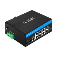 China 8 Port Managed Industrial PoE Switch Gigabit SFP Fiber 240W Actice PoE DC48V DIN Rail for sale