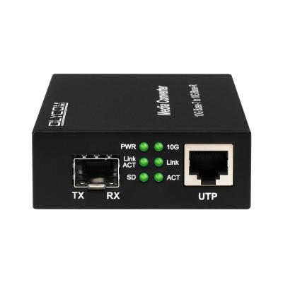 China 10G SFP+ Fiber Media Converter Unmanaged Optical Fiber Converter for sale