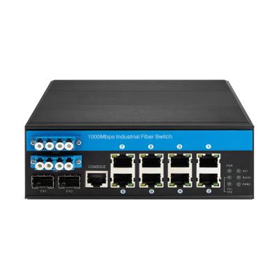 China 8 Port Ruggedized Optical Bypass Managed Switch Gigabit Ethernet with PoE 240W Budget CE for sale