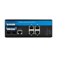 China Industrial PoE Fiber Bypass Switch 4 Port L2 Managed Vitesse Based DIN Rugged Case for sale