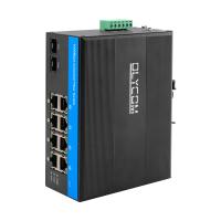 China 8 Port Rugged Gigabit PoE Switch SFP Fiber Uplink Unmanaged Network CE Fanless for sale