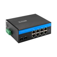 China 8 Port Rugged Gigabit PoE Switch SFP Fiber Uplink Unmanaged Network CE Fanless for sale