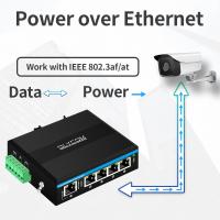 China 5 Port Web Managed PoE Switch Gigabit Network 120W Active PoE Rugged Design CE for sale