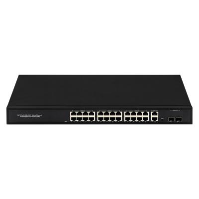 China 24 Port Gigabit PoE Switch With 2 SFP/RJ45 Uplinks 300W Unmanaged 220V Input CE for sale