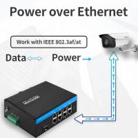 China 8 Port DIN PoE Switch Gigabit Unmanaged Network Industrial Level Outdoor Use CE for sale