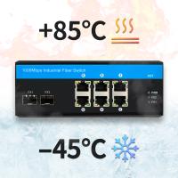 China 8 Port Gigabit Network Switch Unmanaged 1G SM/MM Fiber Uplinks Fanless FCC IP40 Rated for sale