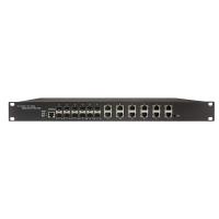China 1U Rack 24 Port Managed Switch with 12RJ45+12SFP Ports IP30 Safety Class and IEEE802.3az EEE Industrial Ethernet Switch for sale