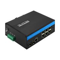 China 8 Port L2+ Ring Managed Ethernet Switch 2.5G Fiber Industrial IP40 Rated Fanless CE for sale