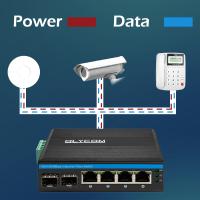 China 4 Port Industrial PoE Switch Fast Ethernet 10/100Mbps Unmanaged DIN Mounted Fanless for sale