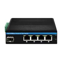 China 5 Port Fast Ethernet Switch Industrial Unmanaged SFP Fiber Fanless IP40 Rated DC12V for sale