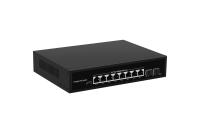 China 8 Port Gigabit PoE Switch SFP Uplink AC Powered Unmanaged 120W Budget Fanless for sale