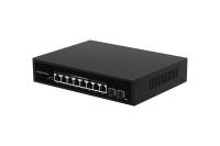 China 8 Port Gigabit PoE Switch SFP Uplink AC Powered Unmanaged 120W Budget Fanless for sale