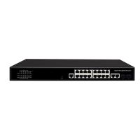 China 16 Port 1G Managed PoE Switch SFP/RJ45 Uplink 200W PoE Budget 1U Rack Single AC Input for sale