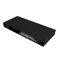 China 16 Port 1G Managed PoE Switch SFP/RJ45 Uplink 200W PoE Budget 1U Rack Single AC Input for sale