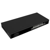 China 16 Port 1G Managed PoE Switch SFP/RJ45 Uplink 200W PoE Budget 1U Rack Single AC Input for sale