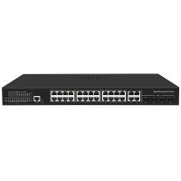 China 24 Port Commercial Managed PoE Switch 300W Budget With 4 Gigabit Uplinks Single AC Powered for sale