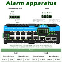 China 90w Industrial Poe Switch 2.5G Optical  Fiber Switch alarm relay for outdoor PTZ cameras for sale