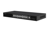 China 28-Port Full Gigabit PoE Fiber Switch Unmanaged 300W PoE Budget 220V Power Input for sale