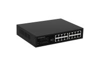 China 16-Port Gigabit Unmanaged Ethernet Switch With Smart VLAN Fanless Design Rack Mounted for sale