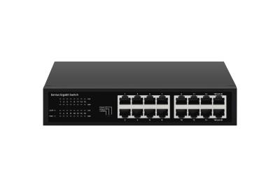 China 16-Port Gigabit Unmanaged Ethernet Switch With Smart VLAN Fanless Design Rack Mounted for sale