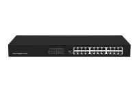 China 24-Port Gigabit Unmanaged Ethernet Switch with Smart VLAN & Extend Mode CE Fanless for sale