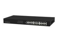 China 24-Port Gigabit Unmanaged Ethernet Switch with Smart VLAN & Extend Mode CE Fanless for sale