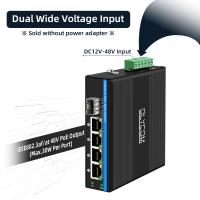 China 5 Port Gigabit Solar PoE Switch Optical Fiber Switch  DC12V/24V/48V Input for sale