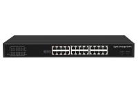 China 24 Port Gigabit Fiber Network Switch Unmanaged Smart VLAN & Extend Mode AC Powered for sale