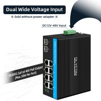China Gigabit 8 Port Solar Poe Switch DC12-48V Unmanaged Poe Switch 240W for Solar Power System or Vehicle for sale