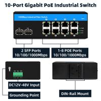 China Gigabit 8 Port Solar Poe Switch DC12-48V Unmanaged Poe Switch 240W for Solar Power System or Vehicle for sale