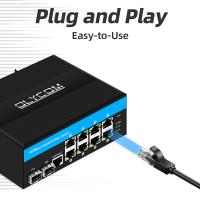 China 10 port Gigabit POE Switch L2 managed Vitesse chipset Rugged Ethernet Switch for sale