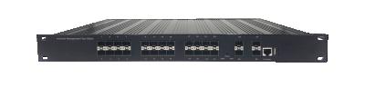 China 28-PORT 10G MANAGED ETHERNET SWITCH FULL FIBER SLOTS AC DC INPUT FANLESS RACK MOUNTED CE for sale