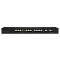 China 28-Port 10G SFP+ Managed Fiber Switch L2/L3 Aggregation Switch with SNMP VLAN QoS for Data Center ISP Network for sale