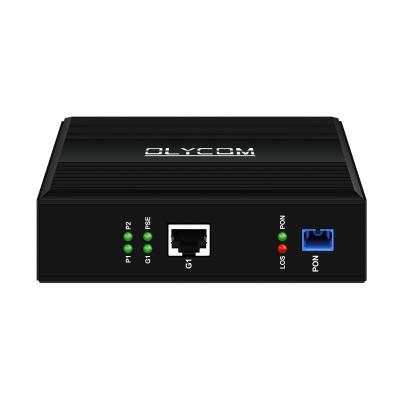 China Industrial Gigabit EPON GPON With 30W PoE Single Port DIN Rail For Passive Optical Network for sale