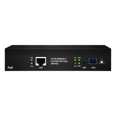 China Commercial XPON PoE ONU 1 Port Gigabit 30W PoE PON Terminal For Fiber Access Networks for sale