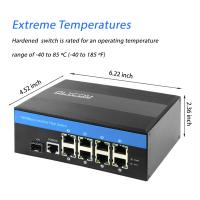 China 12VDC Industrial Switch 8 Port , IM-FS180GW Protection Degree Din Rail Ethernet Switch for sale