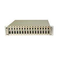 China 16-Slot Media Converter Rack Chassis Dual AC/DC Power 2U Size Unmanaged for sale