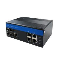 China 1000Mbps Industrial Managed POE Switch 4SFP Fiber Ports 4UTP Ports With Console Port for sale