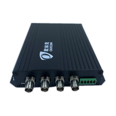 China CVI TVI Audio Video Digital Optical Converter 4 Port Industrial Monitoring Black for sale
