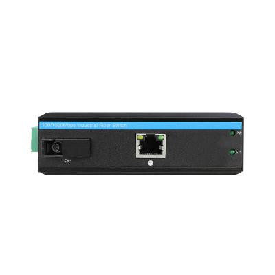 China Industrial Ethernet Media Converter IEEE802.3af/At Rugged Network Unmanaged CE DC48V for sale