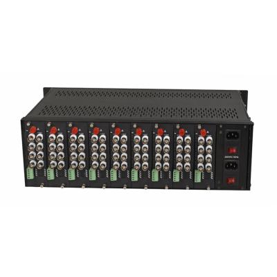 China 3U Video Media Converter Rack Chassis Dual Power Supply For Video Fiber Converter Modules for sale