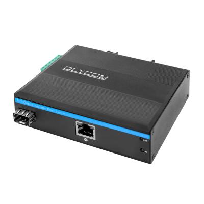 China Industrial PoE Media Converter 15.4W 30W Unmanaged Fast Ethernet DIN Rail CE Mini Size for sale