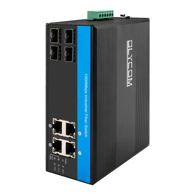 China 8 Port Gigabit Fiber Switch Industrial Network SFP Unmanaged CE IP40 Rated for sale