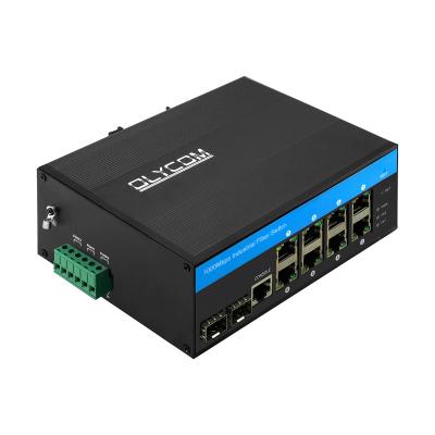 China Web Managed Ethernet Switch 10 Port Industrial Gigabit Network Switch CE Vitesse Chip for sale