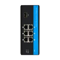 China FCC Fiber Optic Poe Switch 6 Ports , Durable Metal Shell Din Rail Mount Network Switch for sale