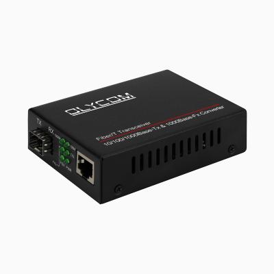 China Single Mode LC SFP POE Fiber Media Converter 10/100/1000M For IP Cameras for sale