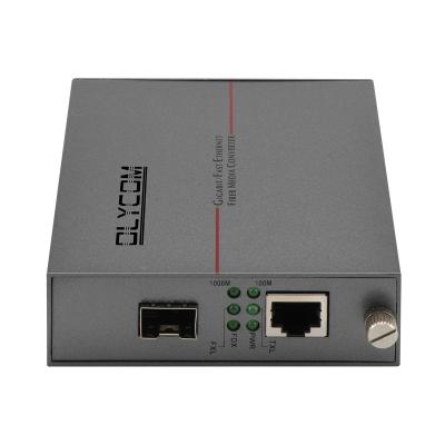 China Gigabit Fiber Ethernet Media Converter Unmanaged SFP Slot DC5V Rack-Mount Design CE for sale