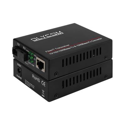 China Gigabit PoE Media Converter Singmode SC Fiber 20km 1310/1550nm DC48V Unmanaged for sale