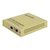 China SFP Slot Rack Media Converter 1310nm Single Mode Fiber Ethernet Converter Unmanaged for sale